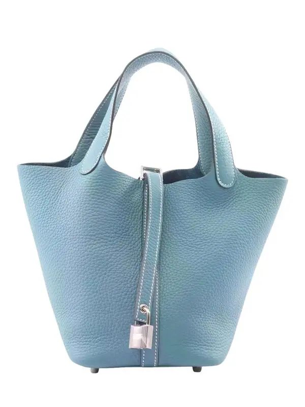 Hermès Clemence Picotin 18 Handbag - Blue