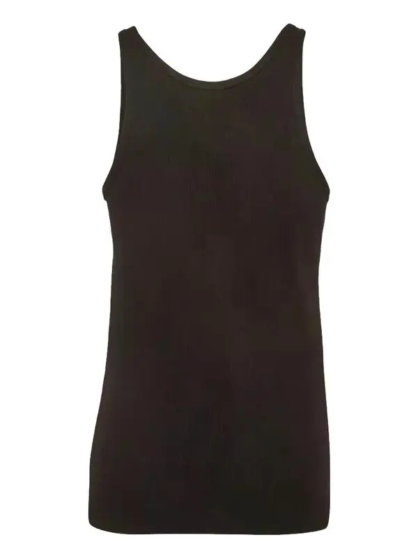 Moschino Ribbed-knit Tank Top - Black