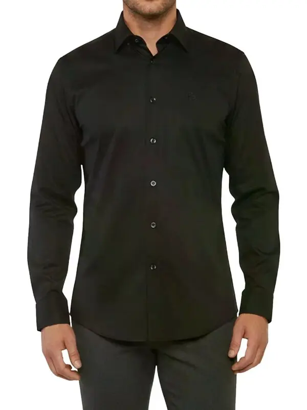 Roberto Cavalli Jacquard Button-up Shirt - Black