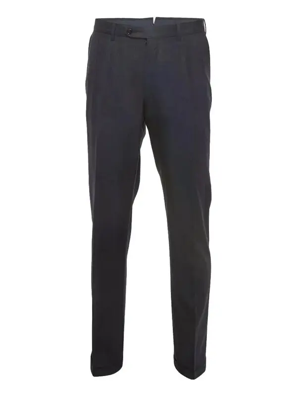Ermenegildo Zegna Navy Pinstripe Tailored Trousers - Blue