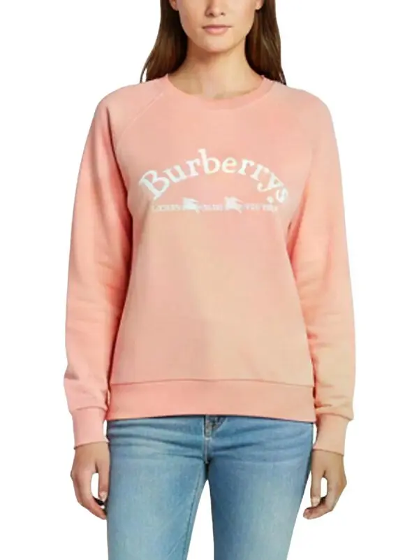 Burberry Logo Embroidered Sweatshirt - Pink