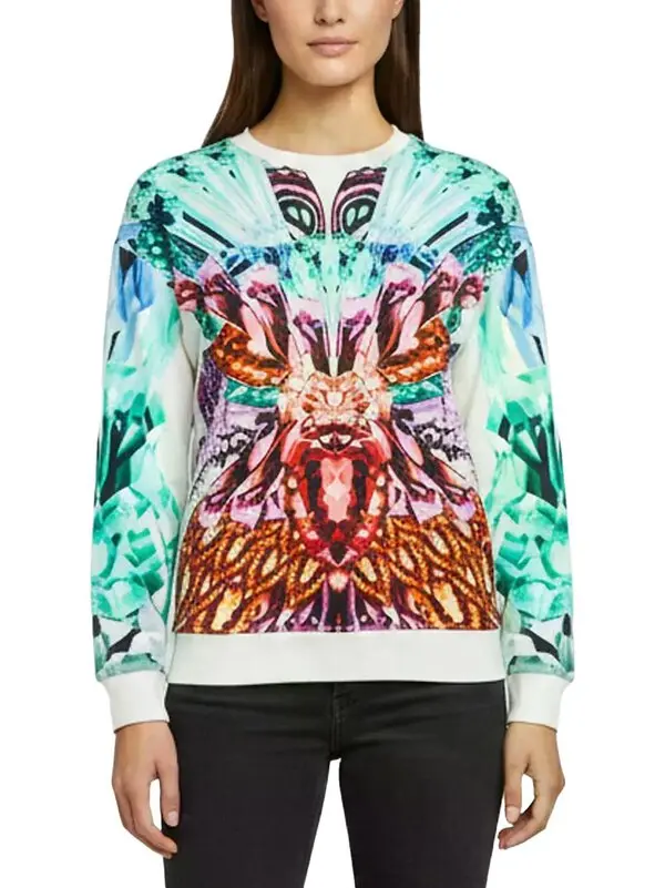 Just Cavalli Crystal-print Sweatshirt - Blue