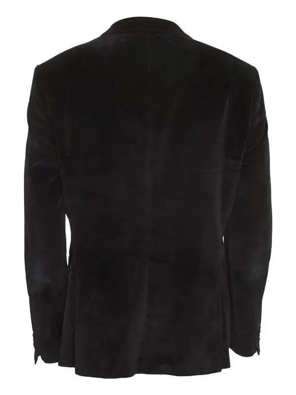 Hugo Boss Velvet Single-breasted Blazer - Black