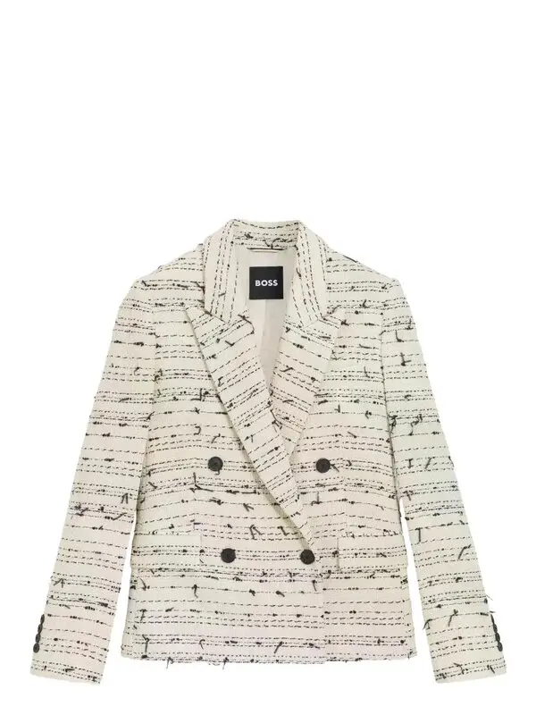BOSS Double-breasted Blazer - Neutrals