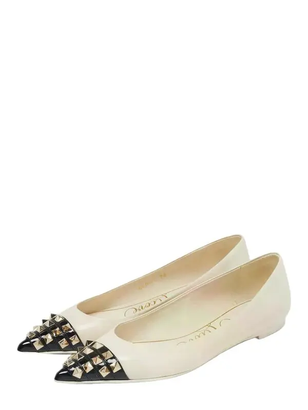 Valentino Garavani Rockstud Pointed Ballet Flats - Neutrals