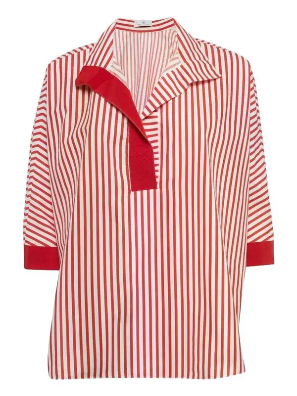 Carolina Herrera Striped Oversized Top - Red