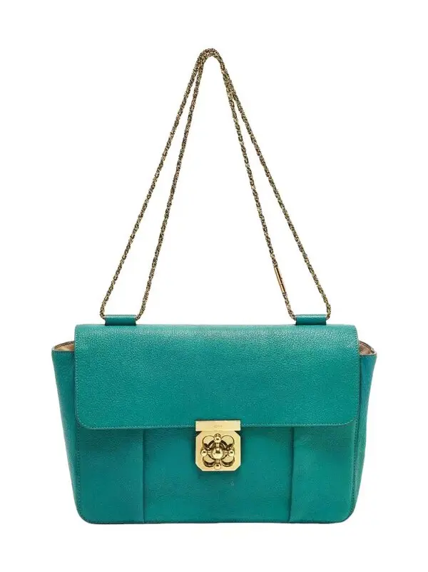 Chloé Elsie Grained Leather Shoulder Bag - Blue