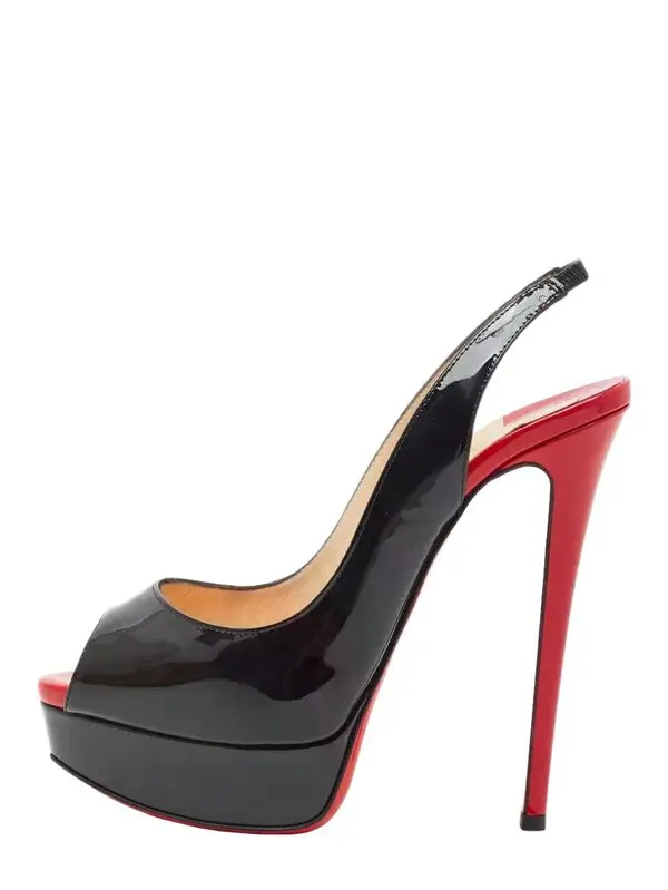 CHRISTIAN LOUBOUTIN Lady Peep Slingback Sandals - Black