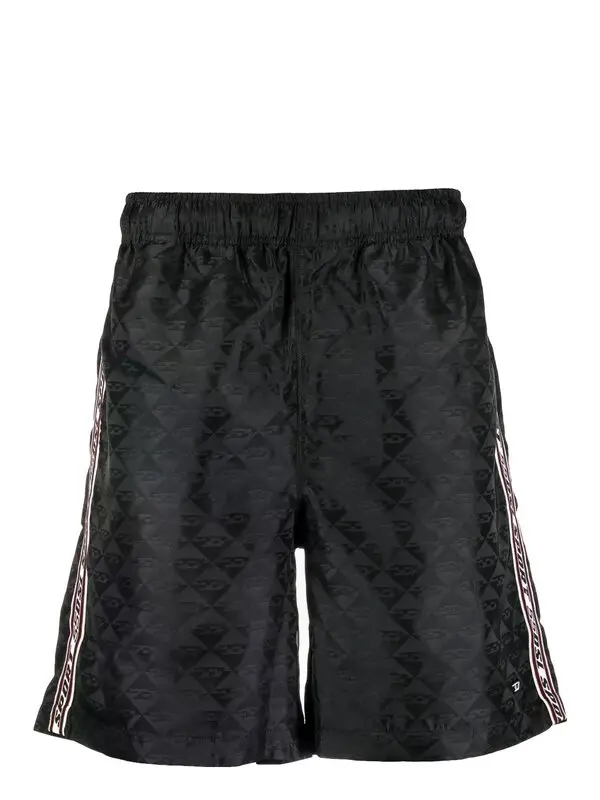 DIESEL® Jacquard Logo Motif Running Shorts - Black