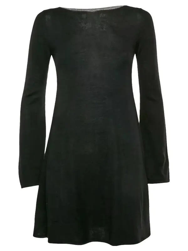 Saint Laurent 2010 Flared Stretch-knit Dress - Black