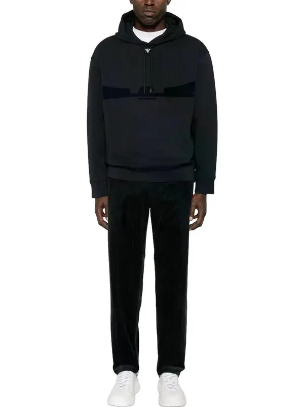 Emporio Armani Corduroy Tailored Trousers - Blue