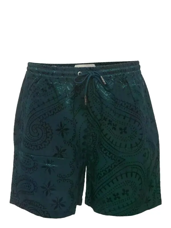 Kith Paisley Jacquard Shorts - Green
