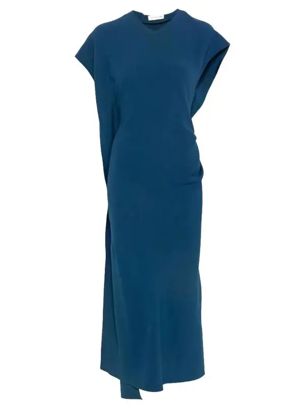 Victoria Beckham Draped Midi Dress - Blue