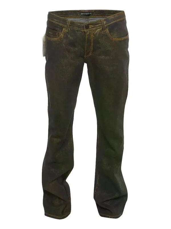 MAISON MARGIELA Glitter Effect Straight Leg Jeans - Black