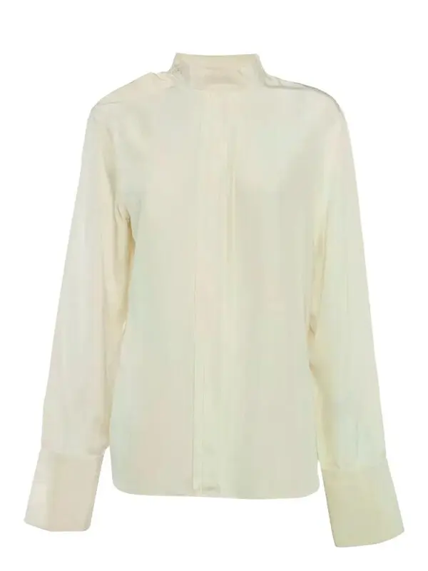 Prada Pleated Satin Blouse - Neutrals