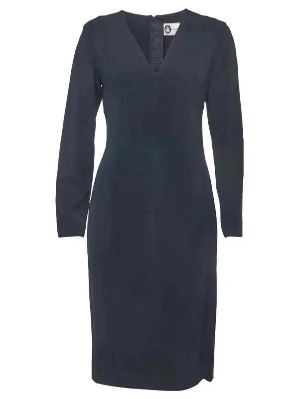 LANVIN V-neck Long Sleeve Midi Dress - Blue