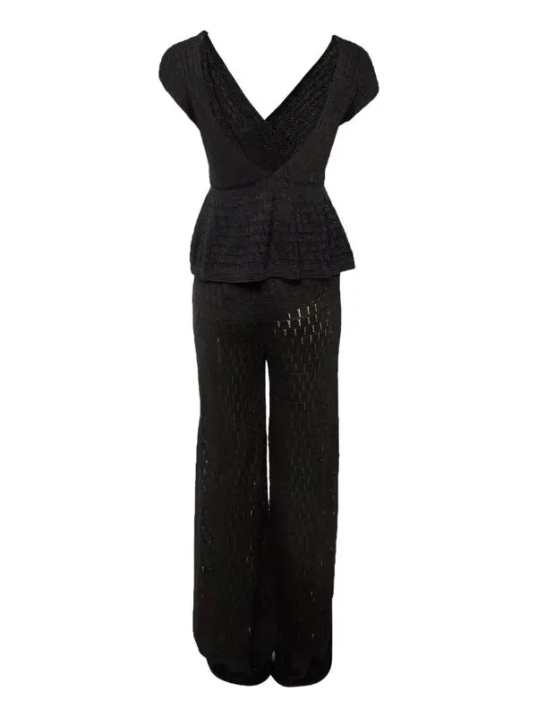 Missoni Knitted Top And Trousers Set - Blue
