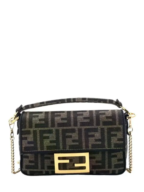 Fendi Baguette Nm Bag Zucca Canvas Mini Crossbody Bag - Brown