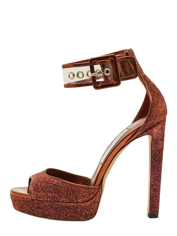 JIMMY CHOO Moscow Platform Sandals - Brown