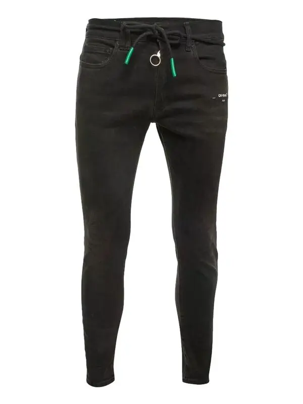 Off-White Logo Detail Pocket Jeans - Black