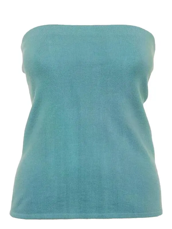 Ralph Lauren Strapless Cashmere Tube Top - Blue