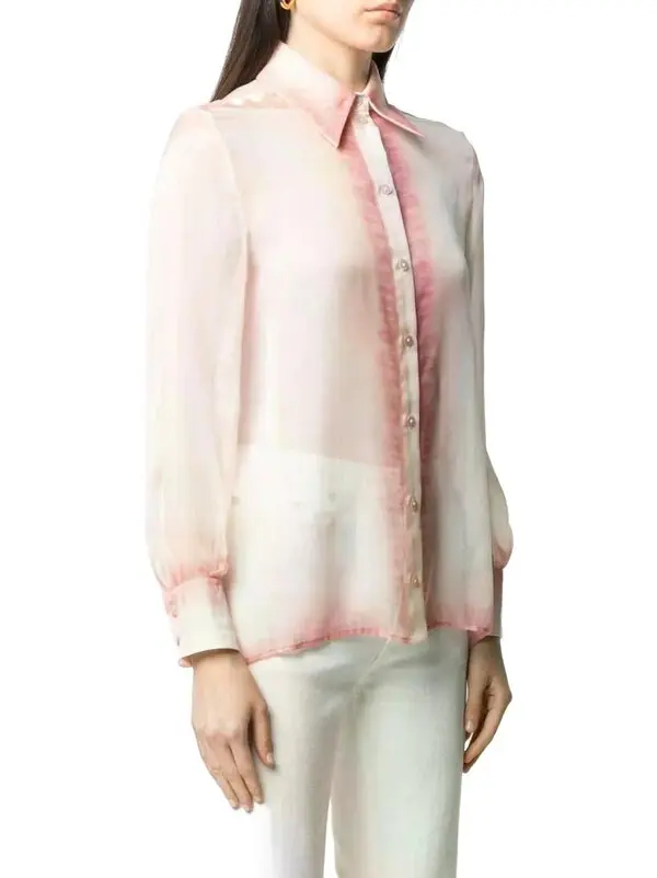 Alberta Ferretti Silk Gradient Shirt - Pink