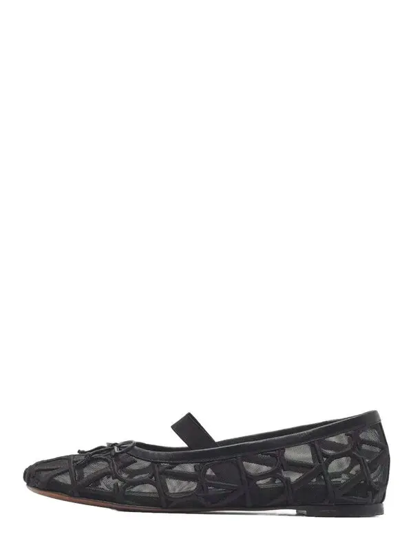 Valentino Garavani Toile Iconographe Ballet Flats - Black