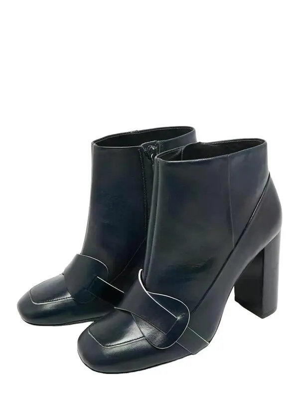 Tory Burch Bond Leather Ankle Boots - Blue