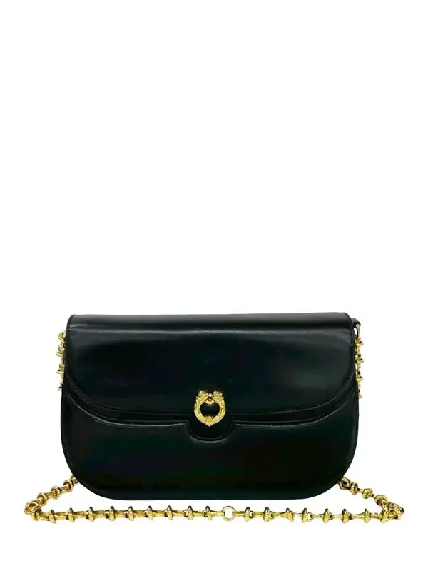 Gucci 20th Century Calfskin Chain Crossbody Bag - Black