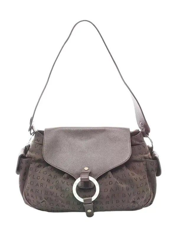 BVLGARI Logomania Flap Shoulder Bag - Brown