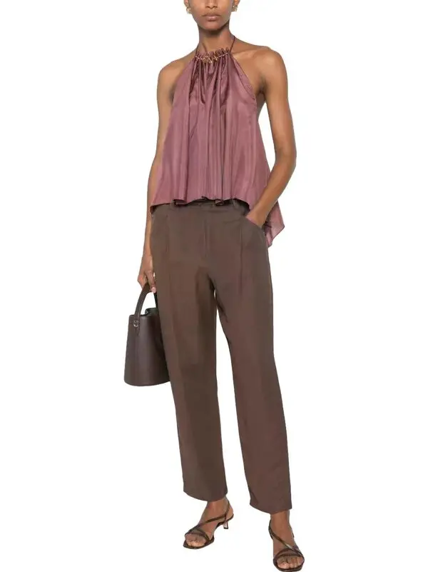 Brunello Cucinelli Elasticated-waist Straight-leg Trousers - Brown