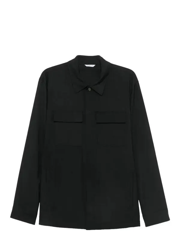 MANUEL RITZ Flap-pocket Long-sleeve Shirt - Black