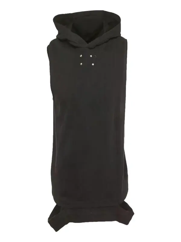 Givenchy Sleeveless Hoodie With Cut-out Detail - Black