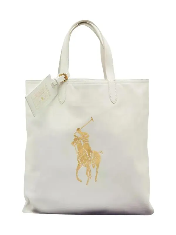 Ralph Lauren Leather Tote Bag - White