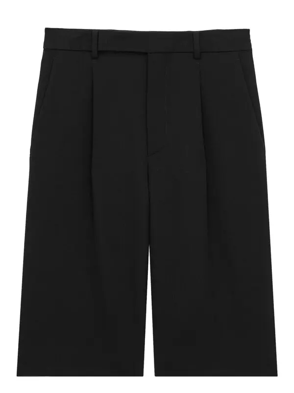 Saint Laurent Grain De Poudre Tailored Bermuda Shorts - Noir