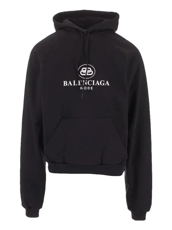 Balenciaga Bb Mode Hoodie - Black
