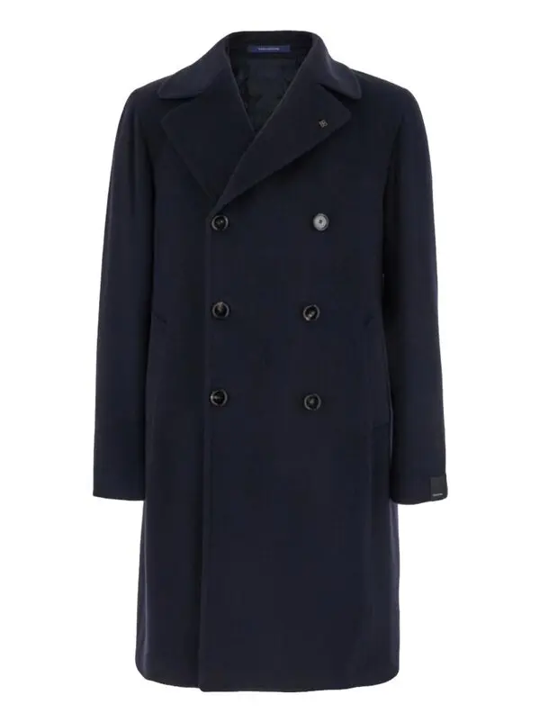 Tagliatore Double-breasted Long Sleeve Coat - Black