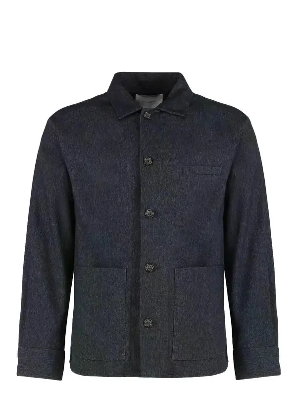 PAOLO PECORA Patch-pocket Overshirt - Blue