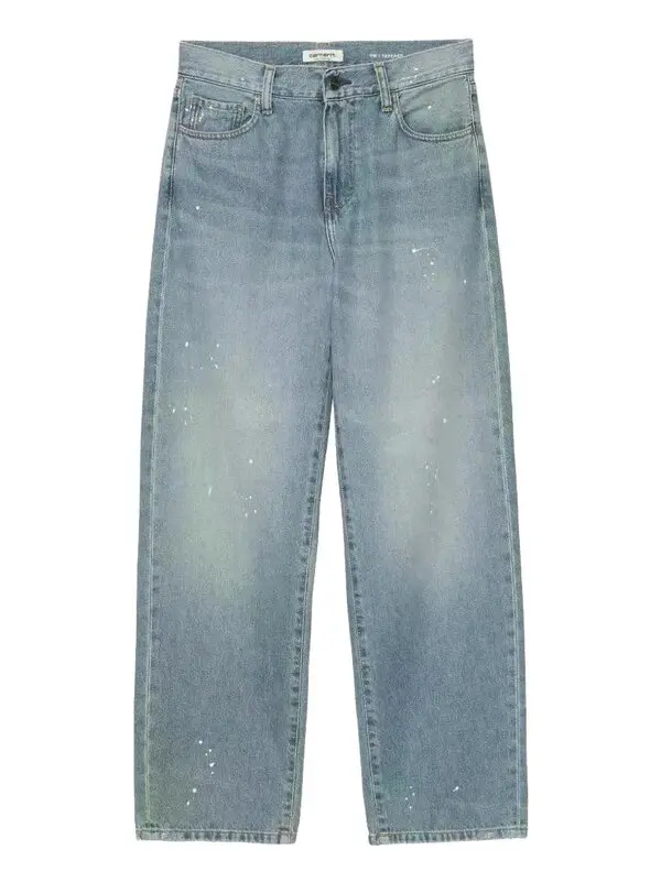 Carhartt Work In Progress Arin Paint-splatter Straight-leg Jeans - Blue