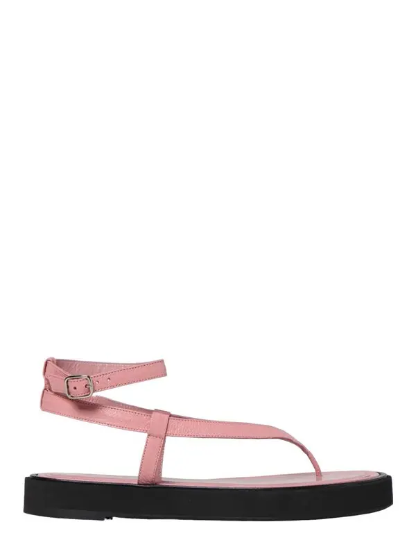 By Far Cece Thong Platform Sandals - Black