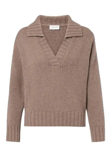 Magda Butrym Cashmere Polo Sweater - Brown