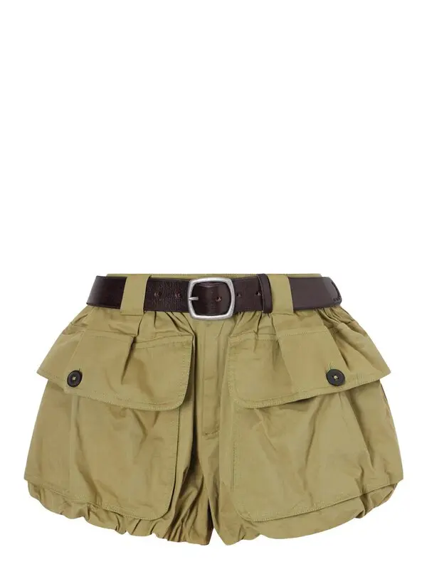 Sea Andrea Belted Cotton-twill Shorts - No