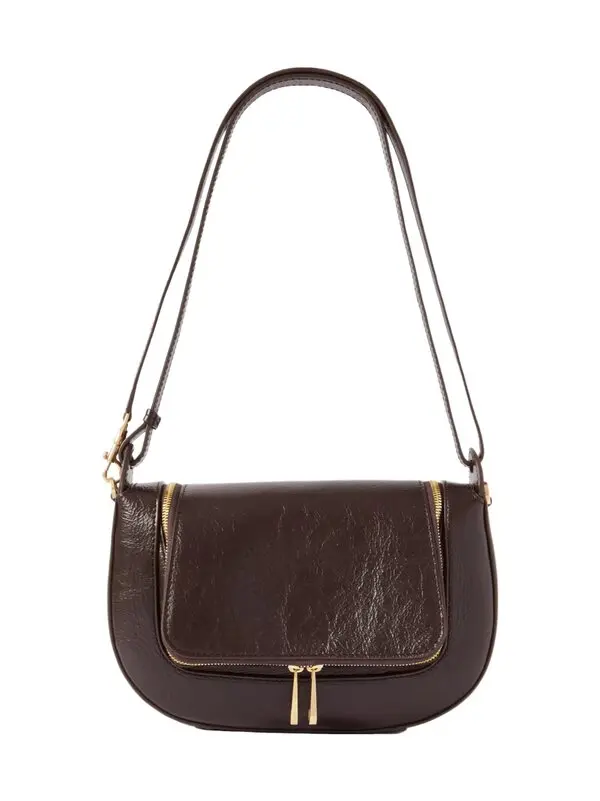 ANYA HINDMARCH Leather Crescent Shoulder Bag - Black