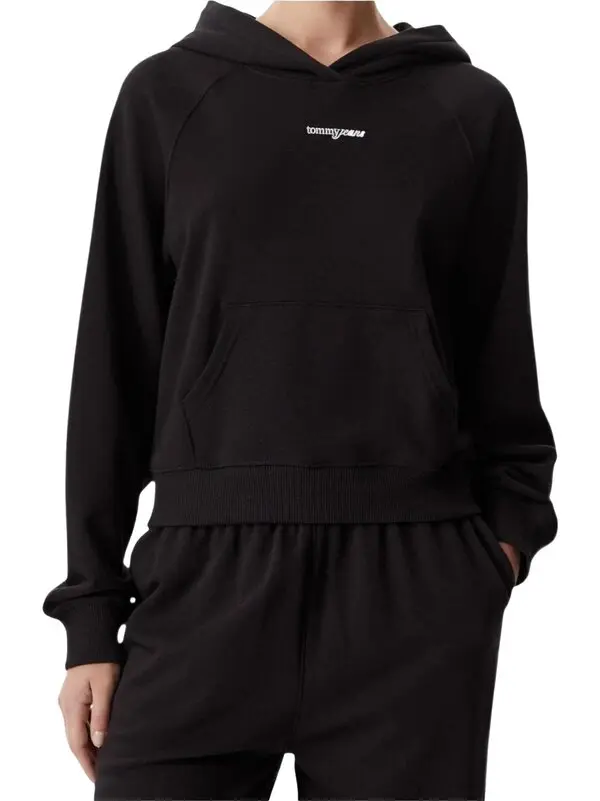 Tommy Hilfiger Hooded Long Sleeve Sweatshirt - Black