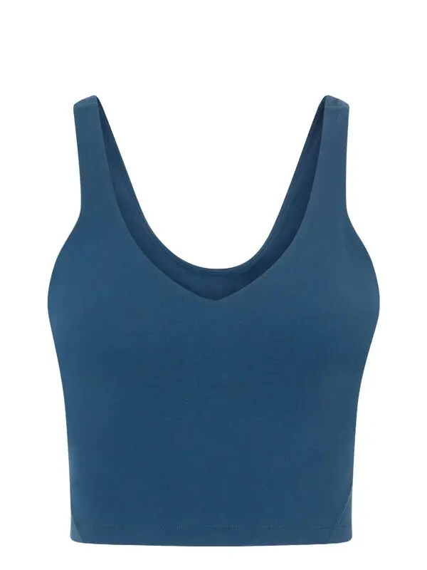 Lululemon V-neck Wide-strap Cropped Sports Tank - Blue