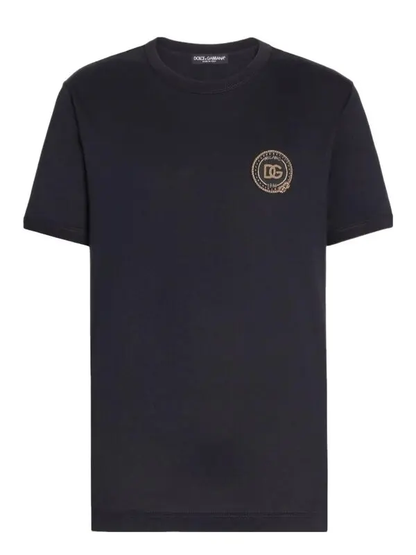 Dolce & Gabbana Cotton T-shirt With Patch - Black