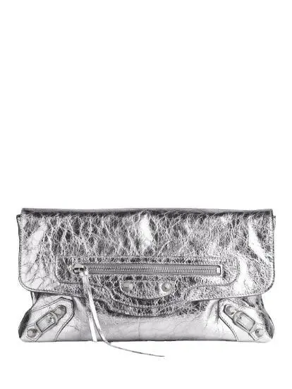 Balenciaga Le City Clutch - Silver