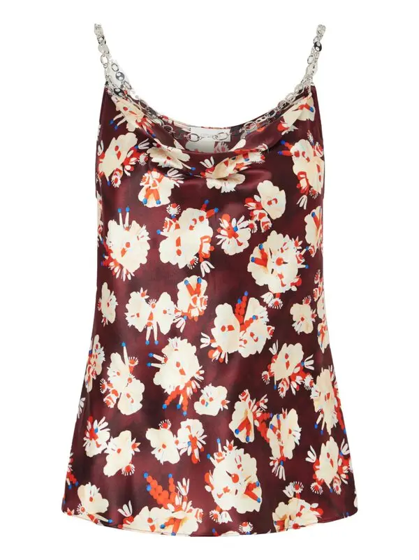 Rabanne Floral Silk Vest - Multicolor