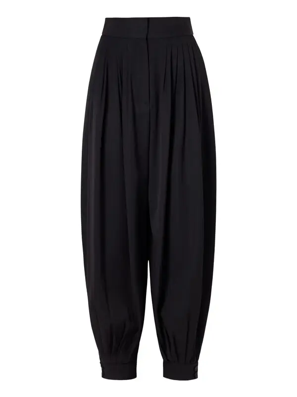 Altuzarra Pleated Wool Tapered Pants - Black