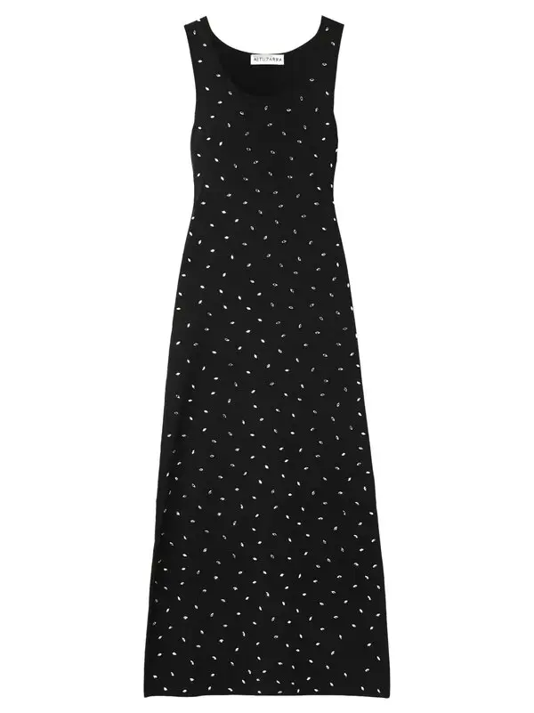 Altuzarra Geordie Crystal-embellished Jersey Midi Dress - Black
